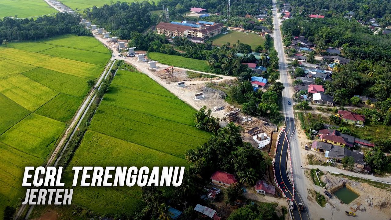 Progres ECRL di Jerteh, Terengganu - Sungai Besut ke Kg Alor Keladi ...