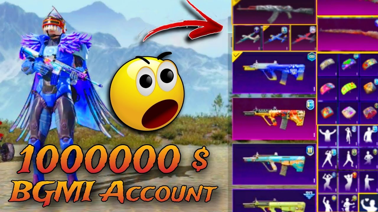 1000000 $ BGMI Account 😱 | BGMI Most richest Account - YouTube