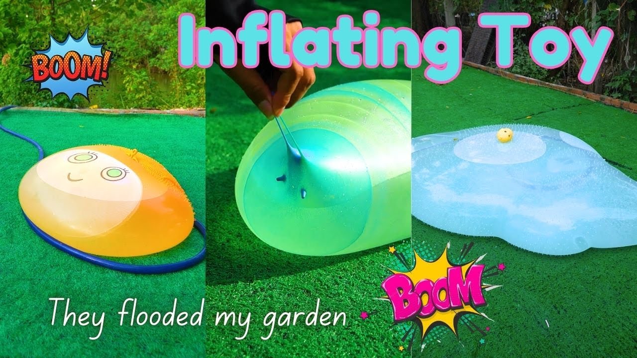 Inflating 1000 Toys Until They Blow 💥| OVER 1000 TOYS FLOODED MY GARDEN ...