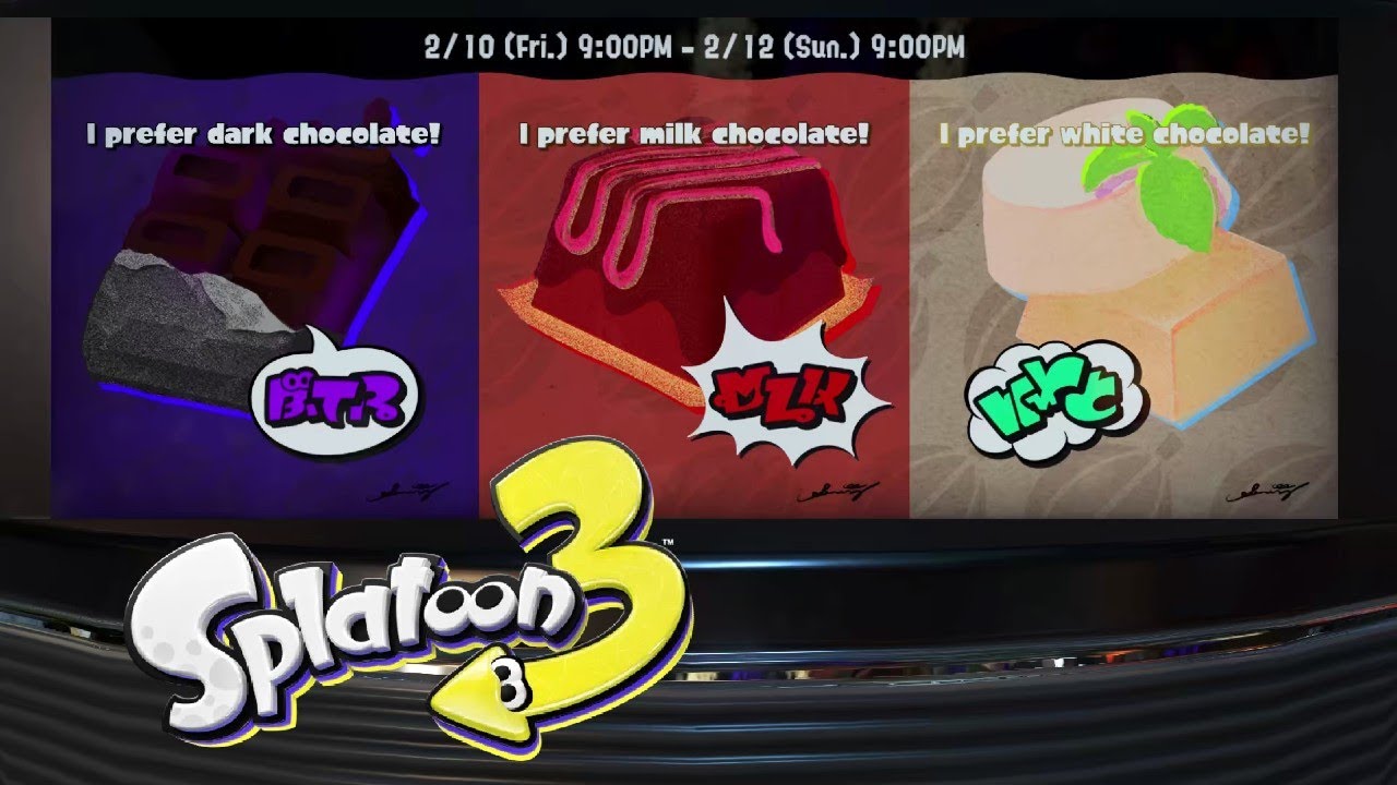 Dark/Milk/White Chocolate Splatfest :: Splatoon 3 (Nintendo Switch ...