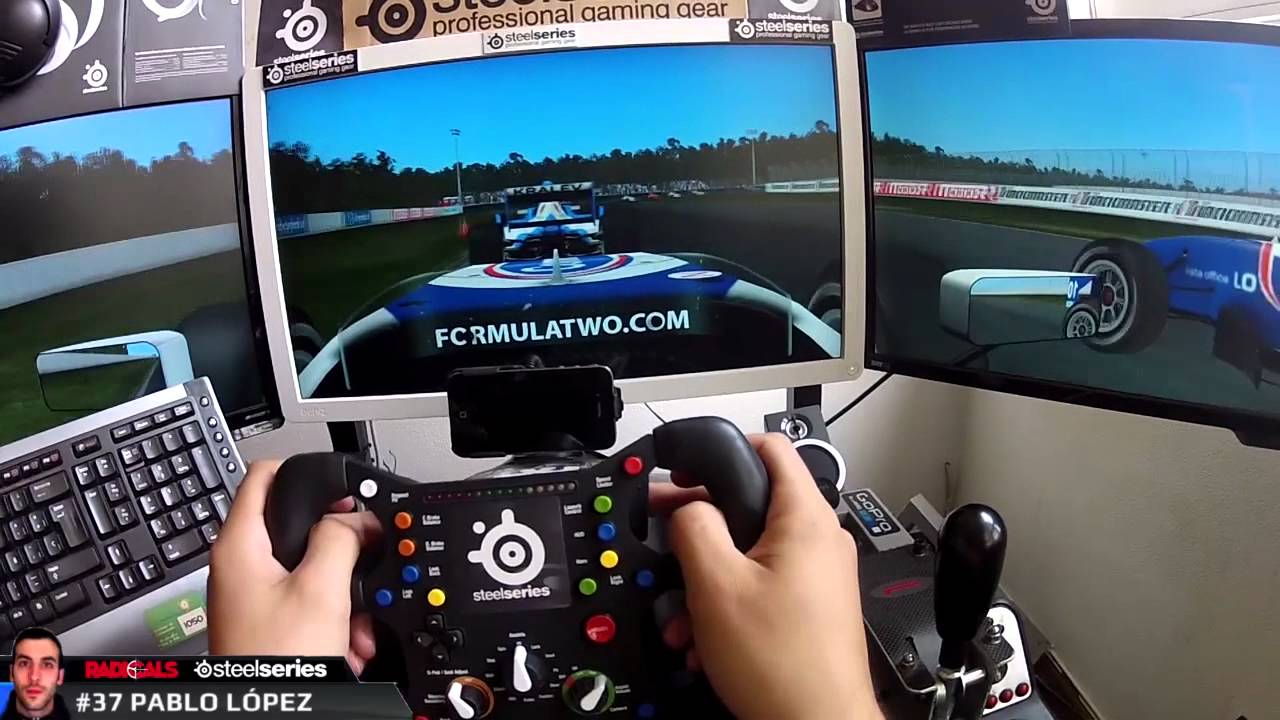 rFactor 2 FIA Formula Two Testing GoPro 3 screens - YouTube