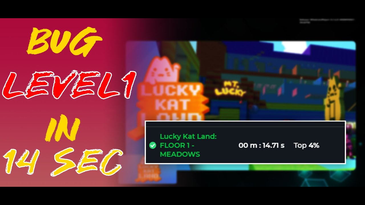 Lucky Kat Land - Level 1 Speedrun Bug - The Sandbox Season 3 #sandbox - YouTube