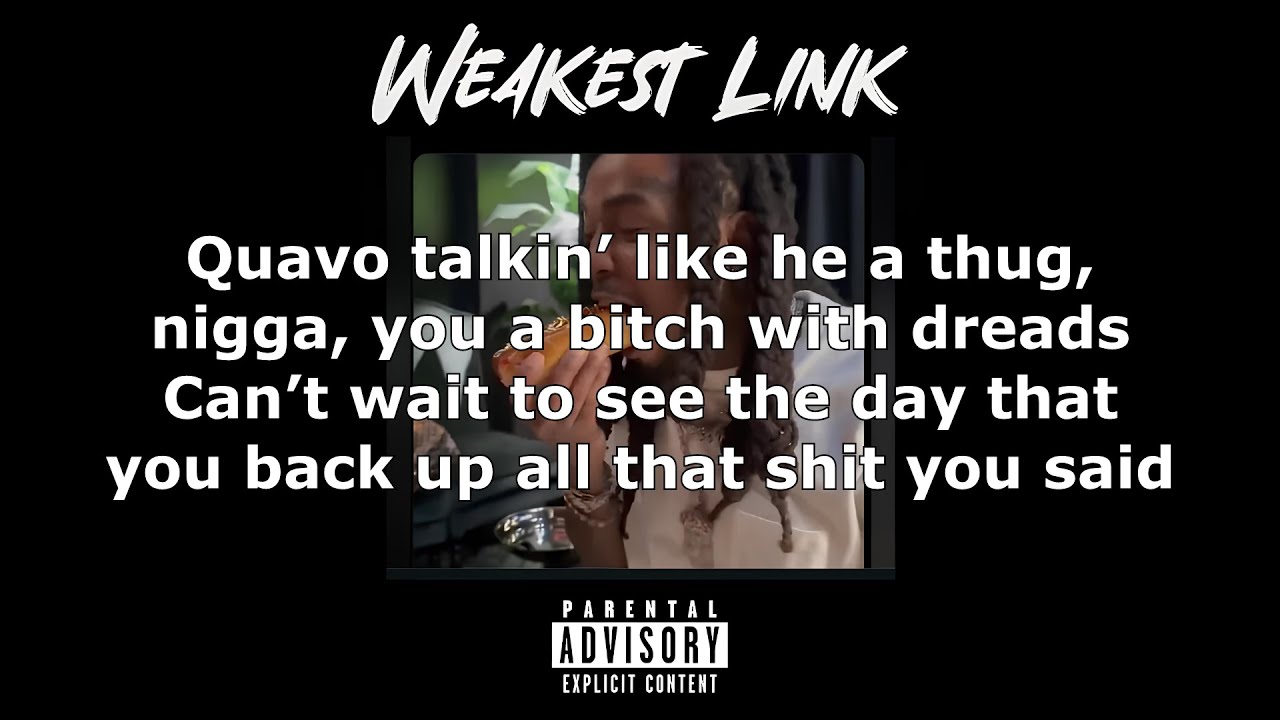 Chris Brown - Weakest Link (Quavo Diss) Lyrics - YouTube