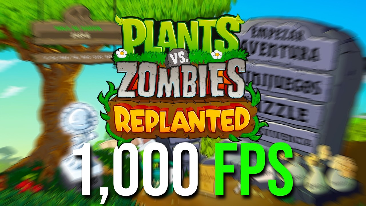 PLANTS VS ZOMBIES REPLANTED con RTX 5060 Ti: ¡1,000 FPS! - YouTube