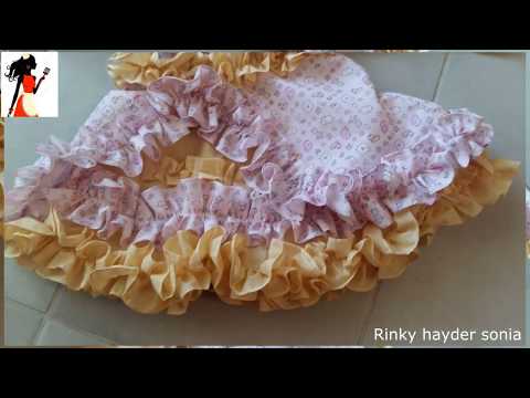 how to cutting and sticking umbrella ruffle baby frock lolita forg tutorial english subtitle
