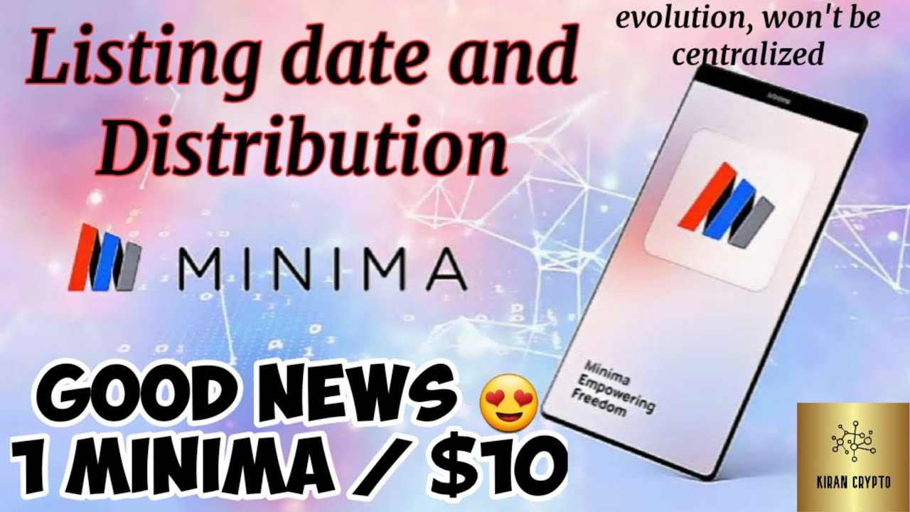 Minima Listing and Mainnet update. good new 1 Minima = $10. - YouTube