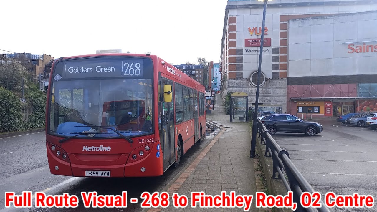 Full Route Visual | London Bus Route 268 - Golders Green to Finchley Rd ...