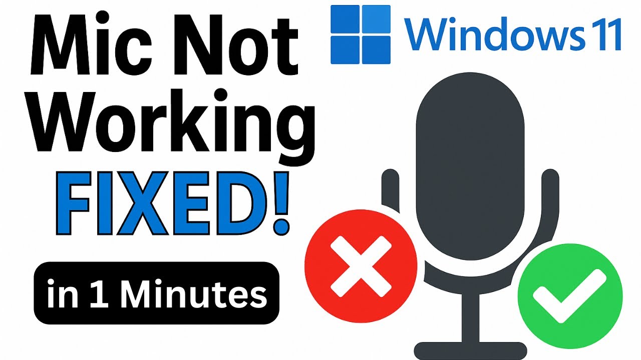 How To Fix Mic Not Working On PC Windows 11 ( in 1 Minutes ) - YouTube
