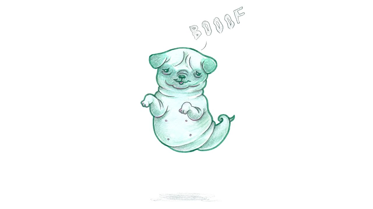 Pug Ghost Drawing - YouTube