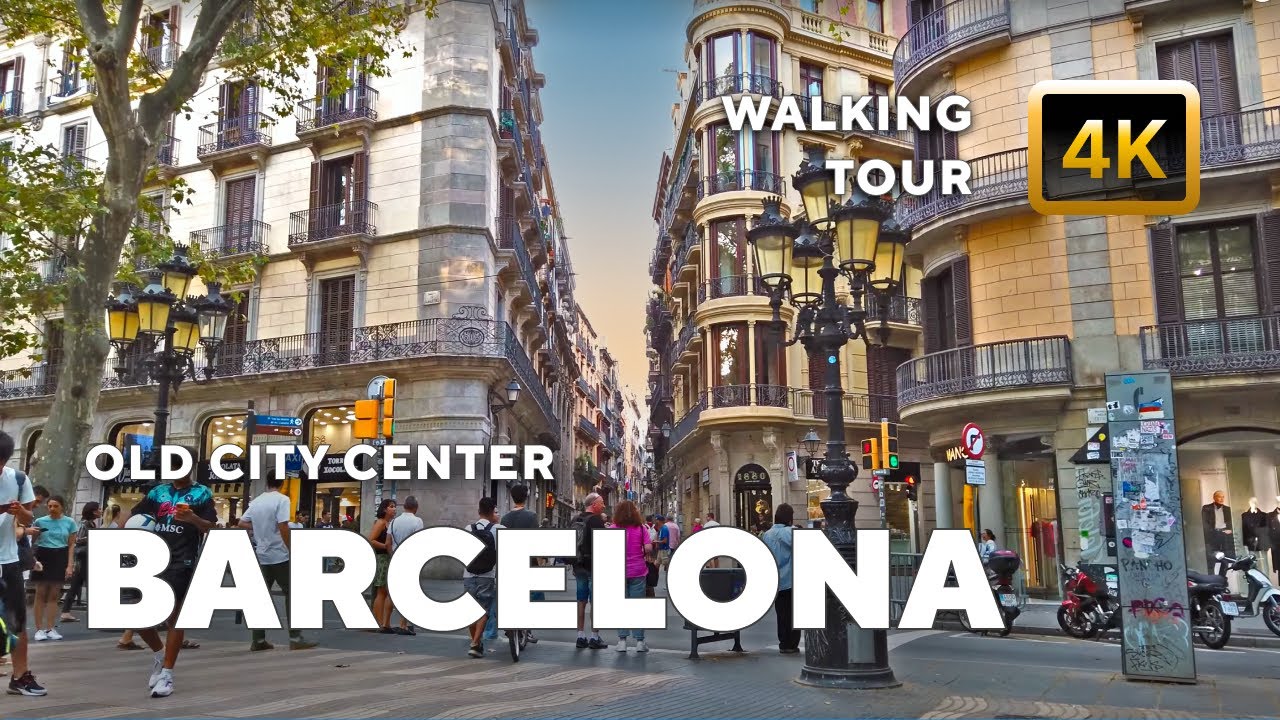 Barcelona – 4K Walk in the Historical City Center - YouTube