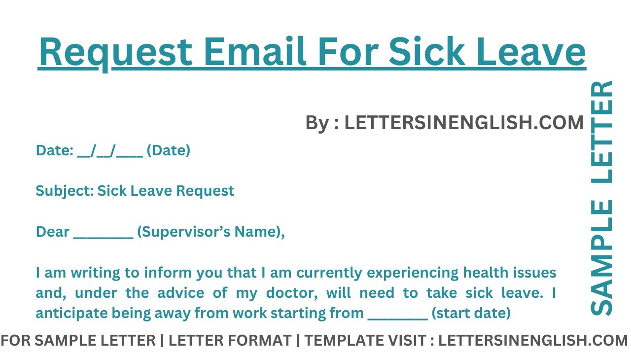 Sick Leave Letter Sample Paid Sick Leave Local 30