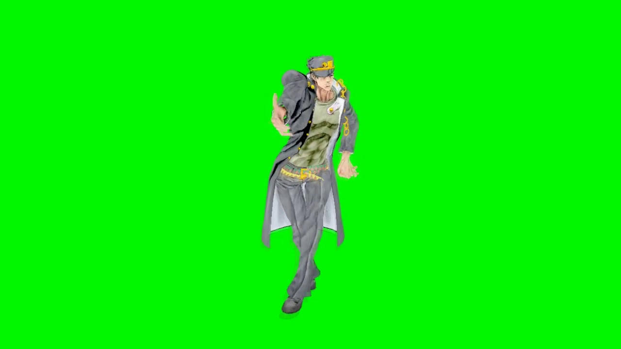 Stardust crusaders Jotaro default dance green screen (Extended) - YouTube