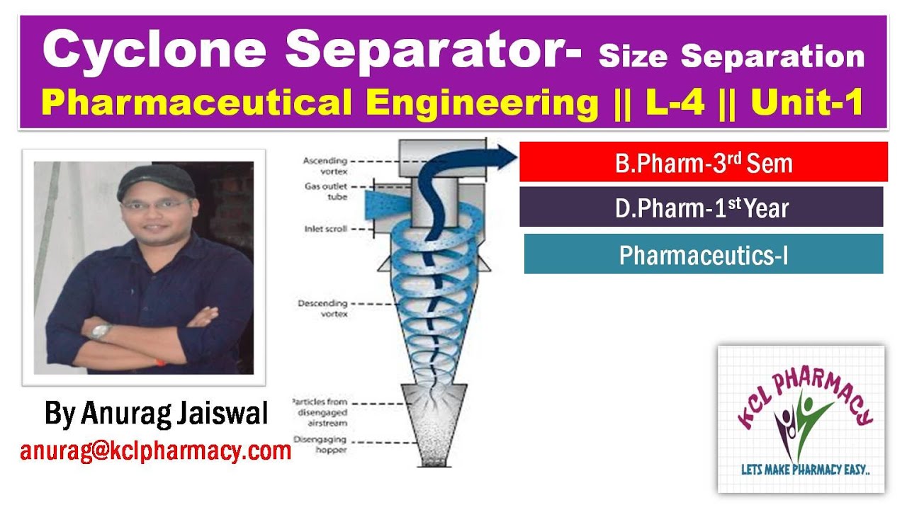 Cyclone Separator || Size Separation | L-4 Ch-3 Unit-1 Pharma ...