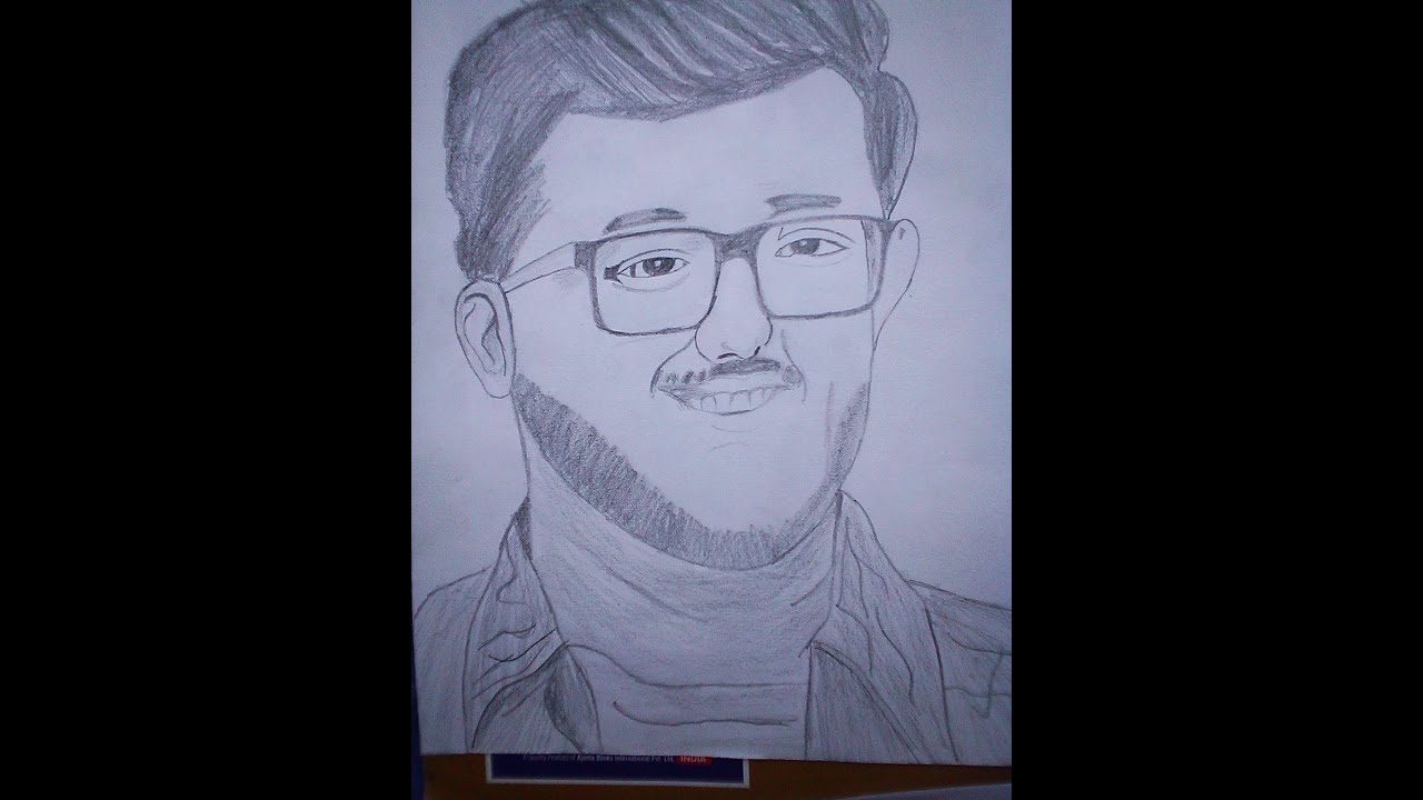 How to draw Carry Minati in pencil sketch /YALGAAR CARRYMINATI FULL ...