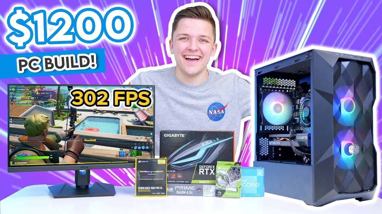 Epic $1200 RTX 3060Ti Gaming PC Build 2022! [Full Build Guide w/ Gaming ...