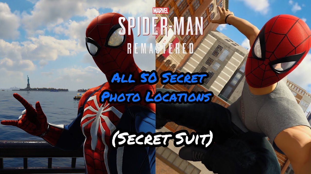 Marvel Spider-Man Remastered - All 50 Secret Photo Locations (Secret ...