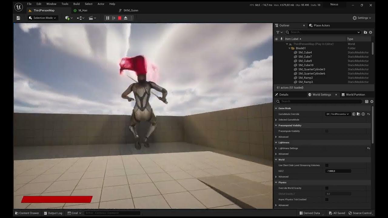 Learning Unreal Engine (Clips) - Hair Physics - YouTube
