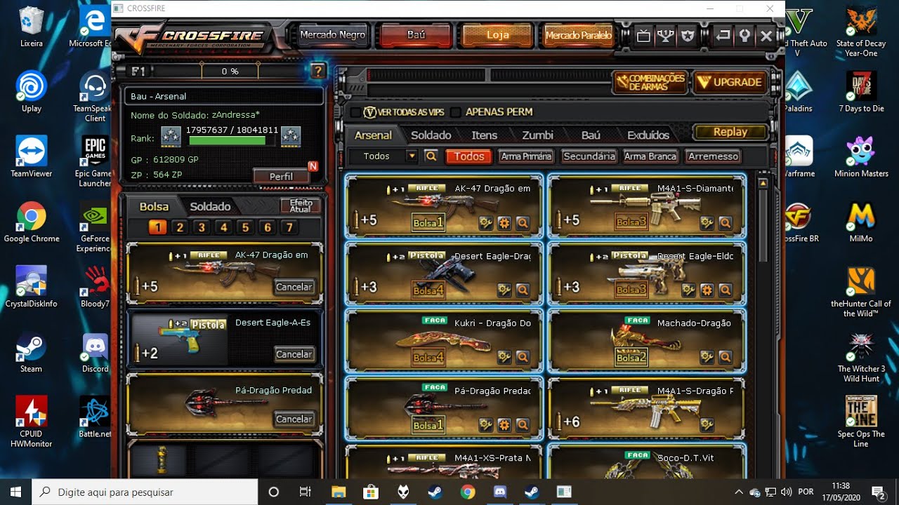 Minha conta do crossfire al 3 star 8vips - YouTube
