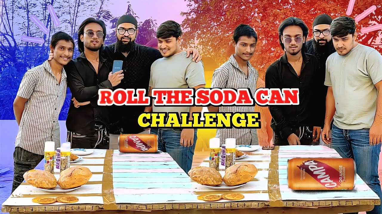Roll the Soda Can Challenge with Friends | F4 Vlogs | - YouTube