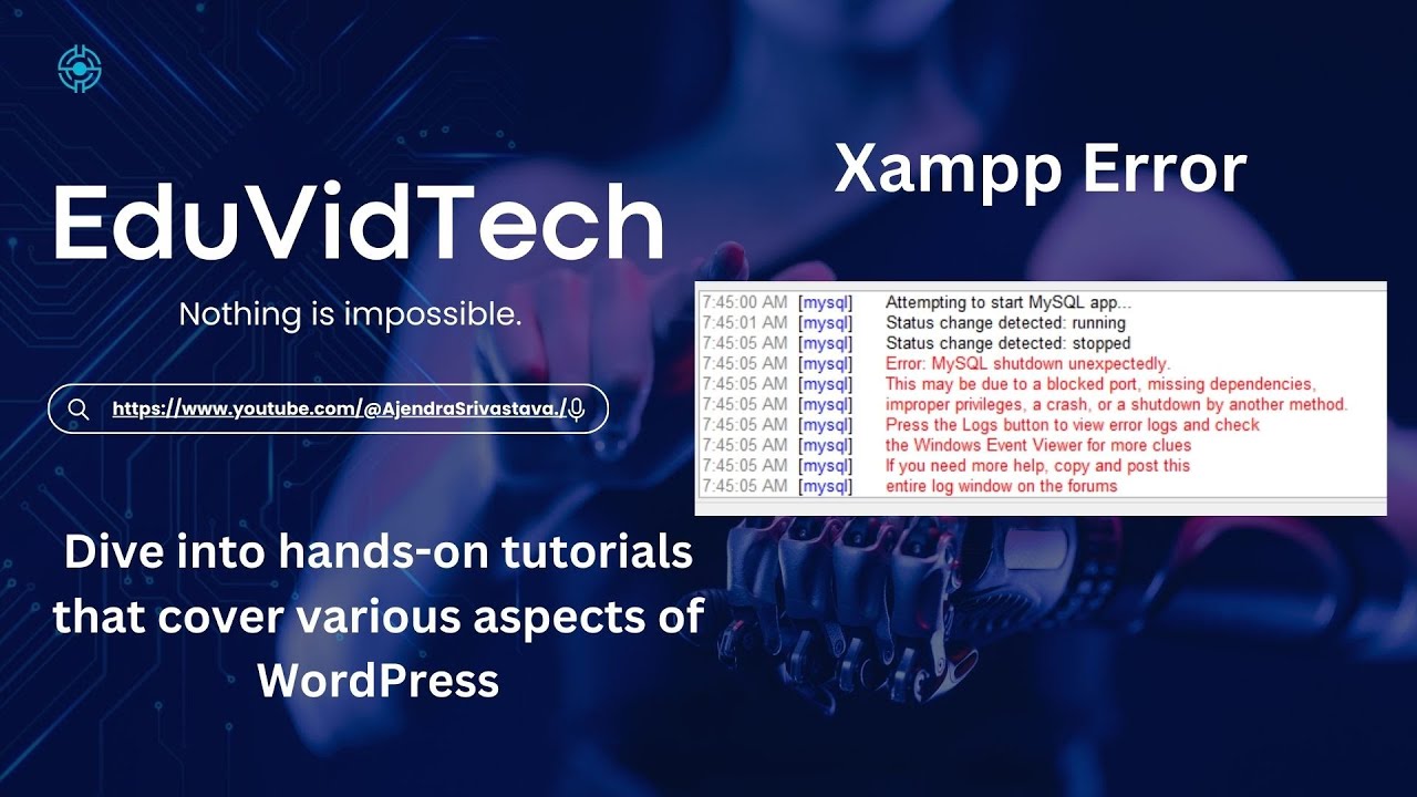 How to fix xampp server error - YouTube