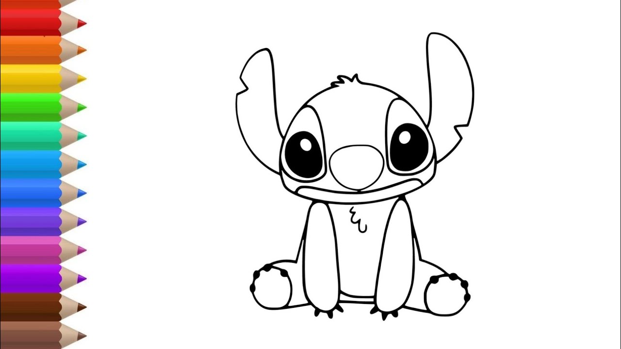 How to draw stich drawing for kids step by step drawing - YouTube
