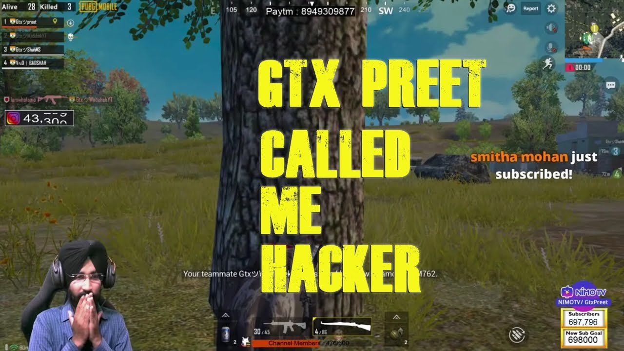 Killed gtx Preet whole squad 1v3 situation...............STING CLAN ...