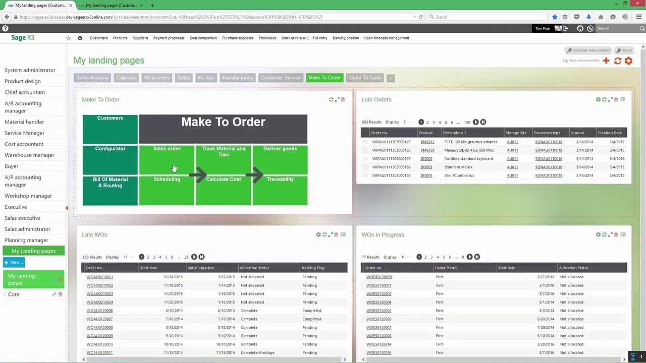 Sage Enterprise Management - 2. Make To Order -Create a sales order ...