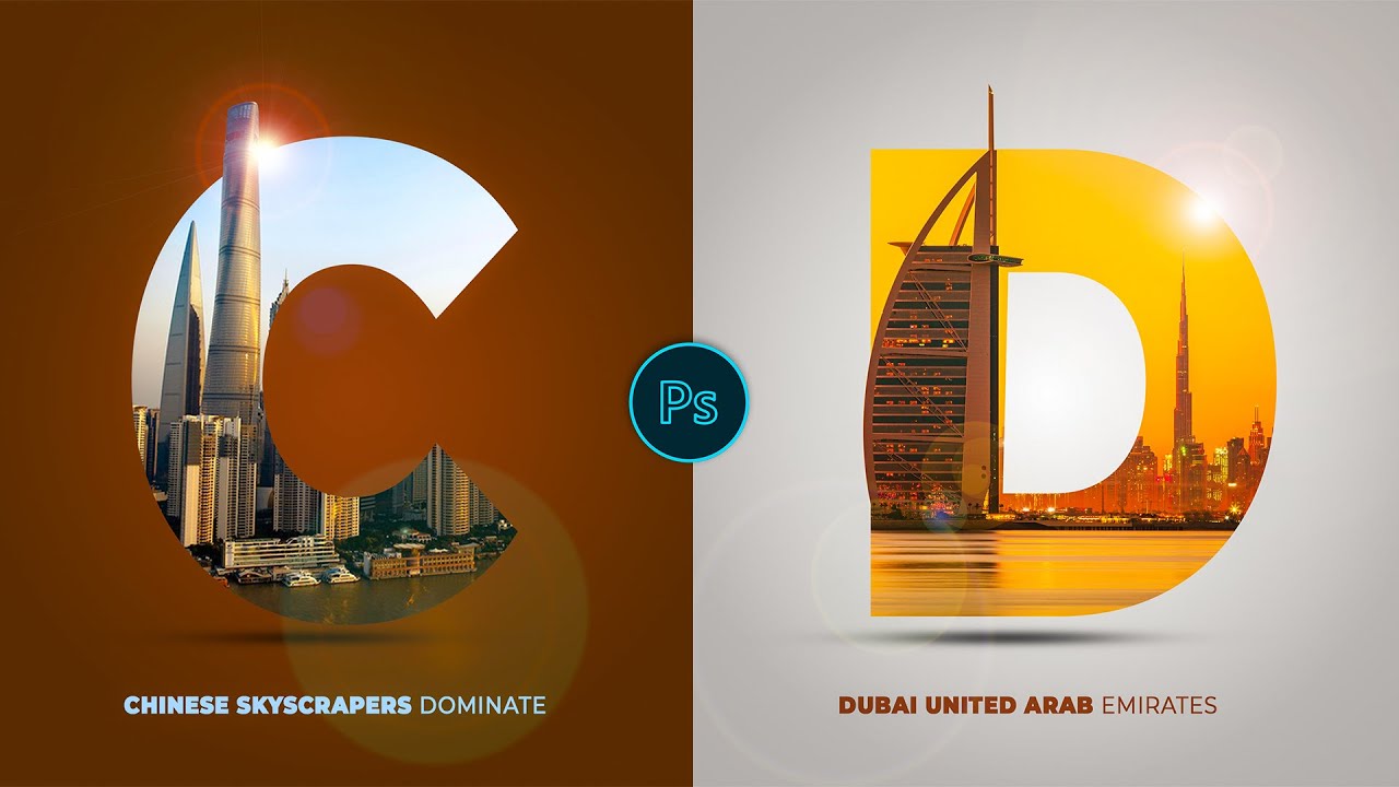 How to Make Creative Letter Poster Design in Photoshop "Pop" - YouTube