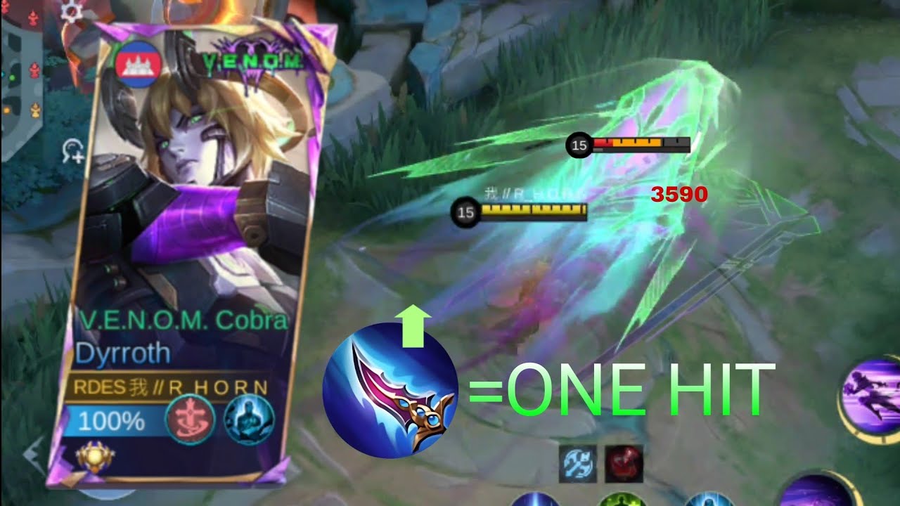 BEST DYRROTH BUILD ITEM BUFF ONE HIT MANIAC SOLO RANK DYRROTH GAME PLAY ...