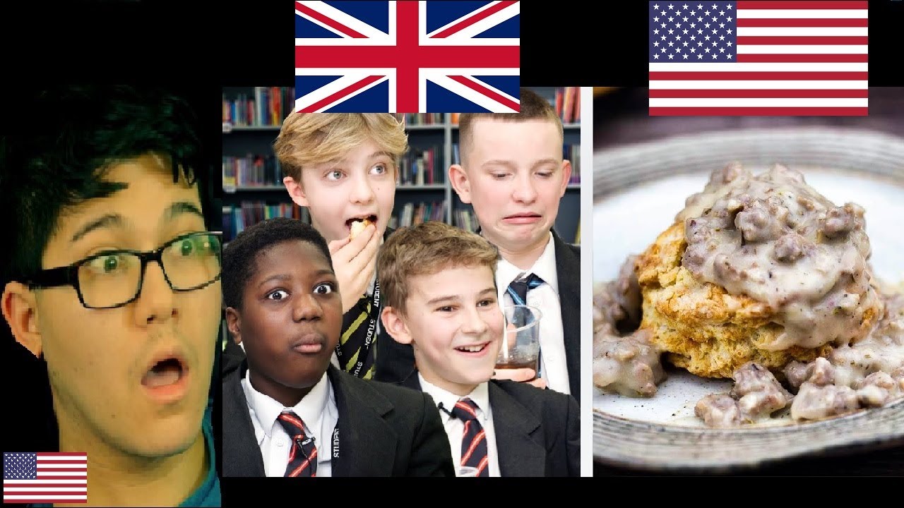 American Reacts to British Highschoolers Try Biscuits and Gravy for the ...