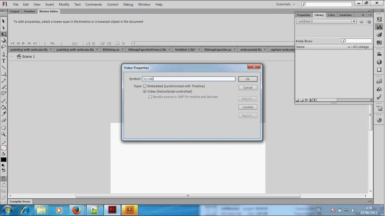 akses camera with adobe flash cs6 (mengakses kamera menggunakan adobe ...