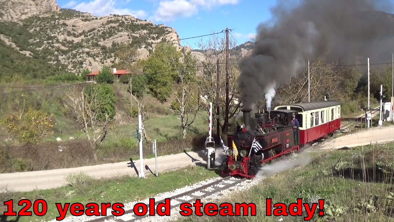 Special steam train for the 120 years of the Greek rack railway ...