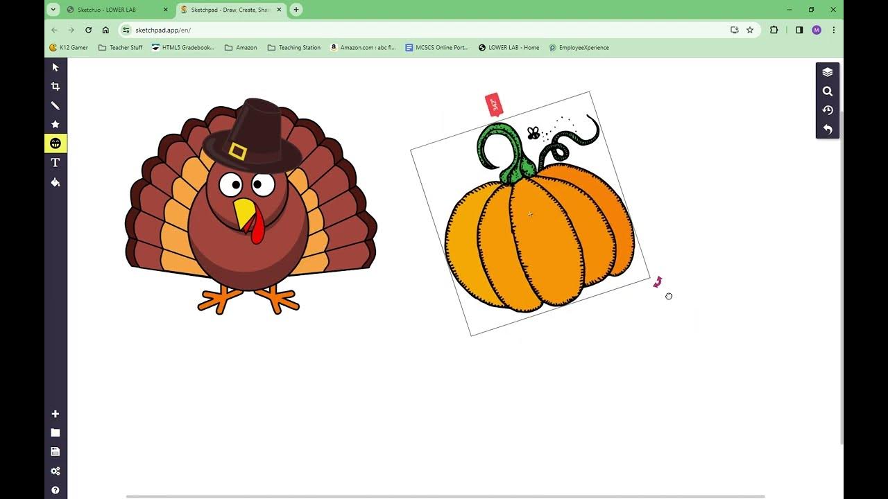 Sketchpad Draw and Share a Thanksgiving Day picture! - YouTube