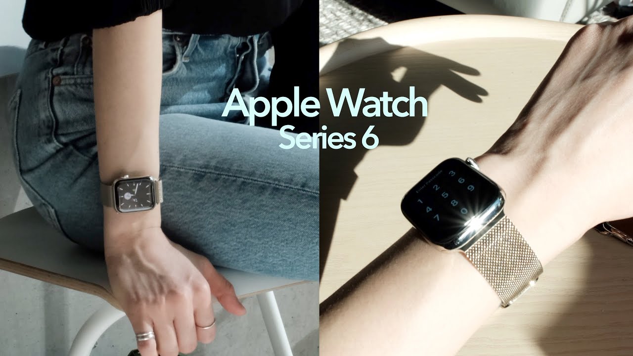 Apple Watch Series 6 Silver Stainless Pickup+ Unboxing+ Styles⎮애플워치6 실버 ...