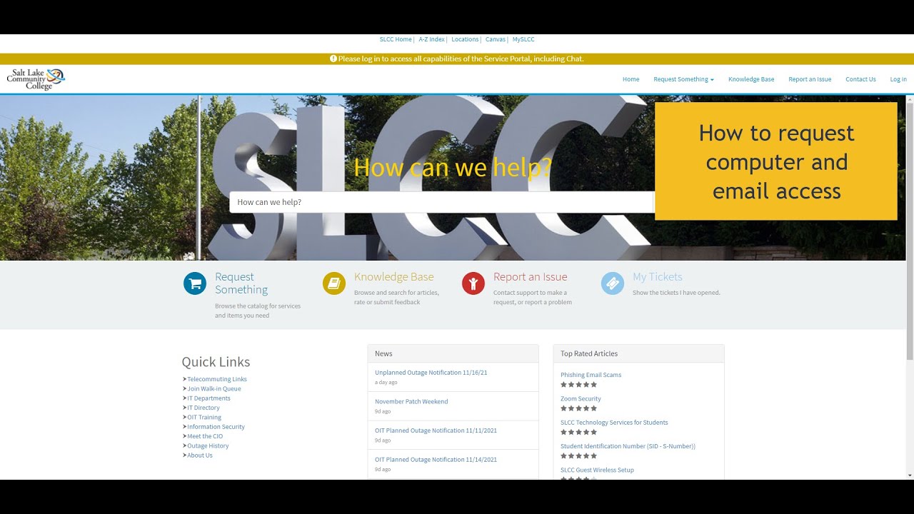 How to fill out the computer and email access request form - SLCC - YouTube
