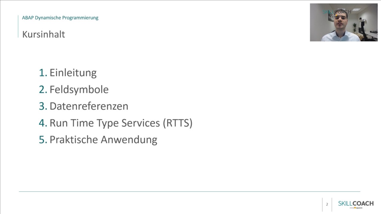 SAP ABAP: Dynamische Programmierung [E-Learning Kursvorschau] - YouTube