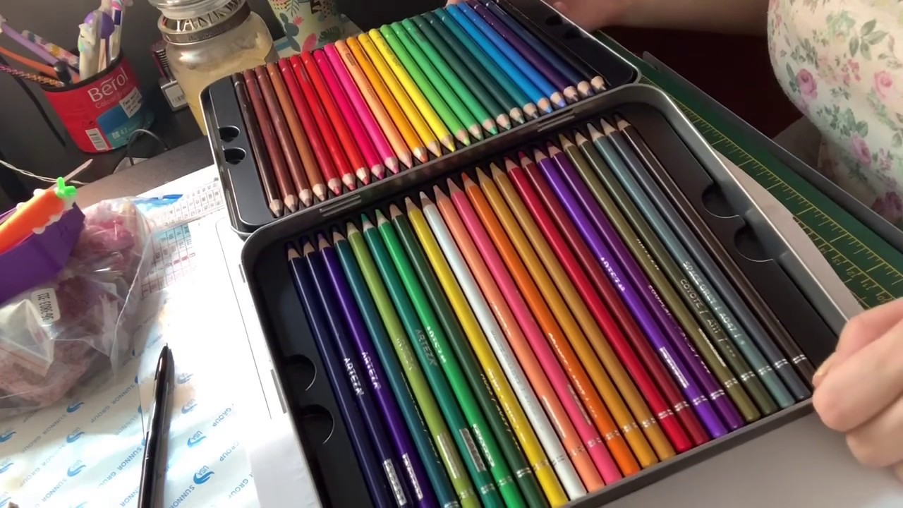 Arteza 48 Expert Colored pencils swatch video - YouTube