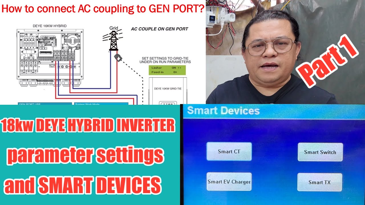 Part 1 - DEYE 18Kw Hybrid Inverter with parameter settings and smart ...