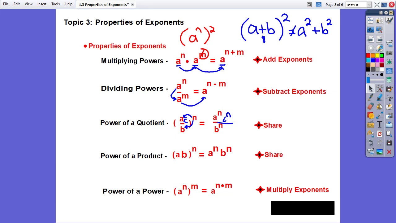 DC College Algebra: 1.3 Properties of Exponents - YouTube