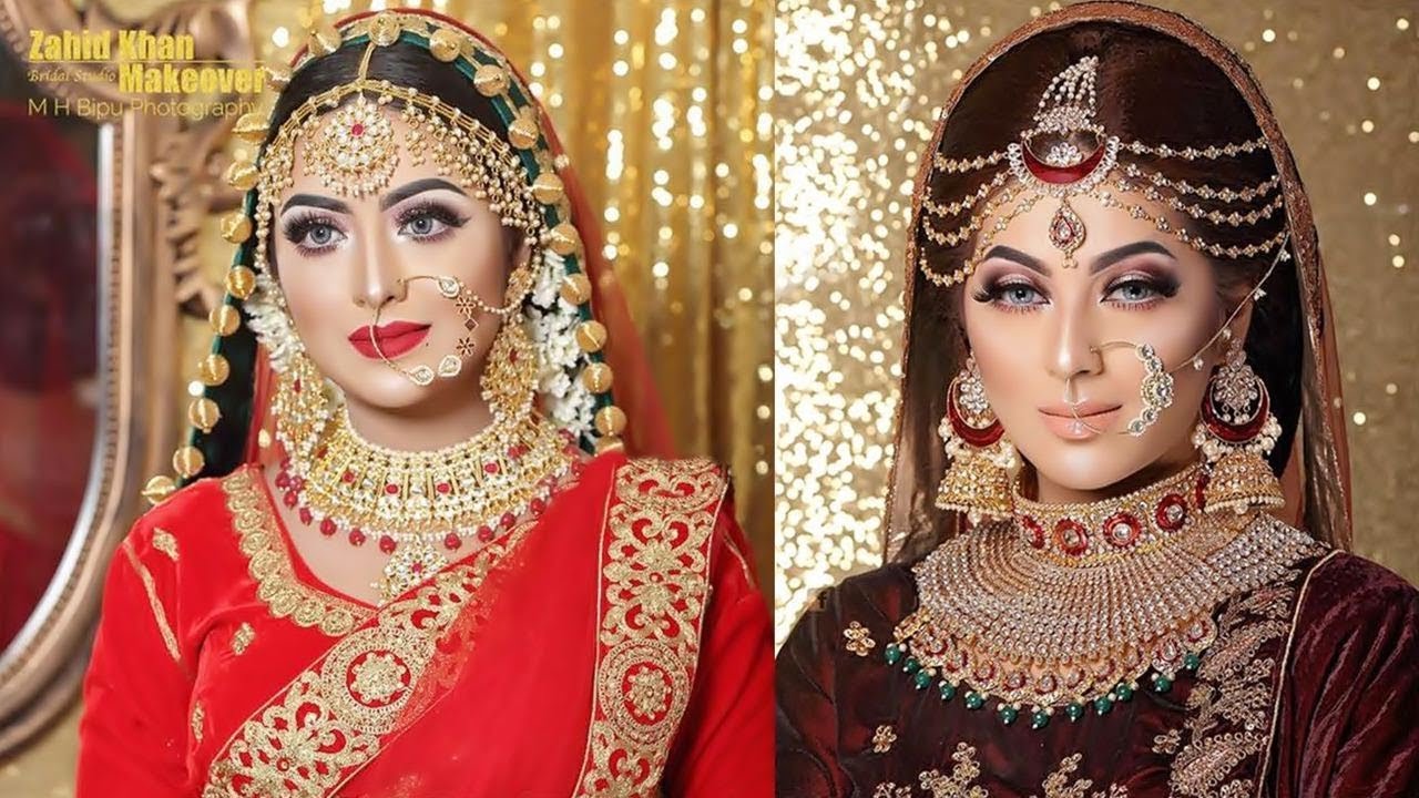 Actress Monalisa & Tanha Tasnia Bridal Makeup by Zahid Khan Makeover ...