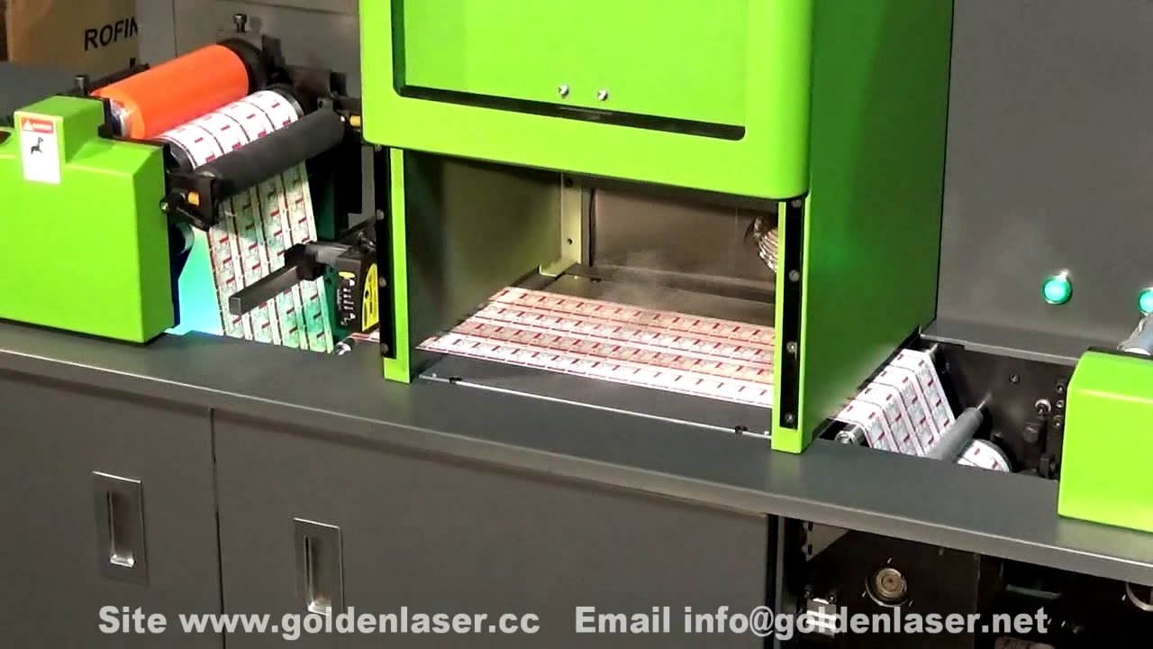 Label Laser Die Cutter with Varnishing and Slitting LC230 - YouTube