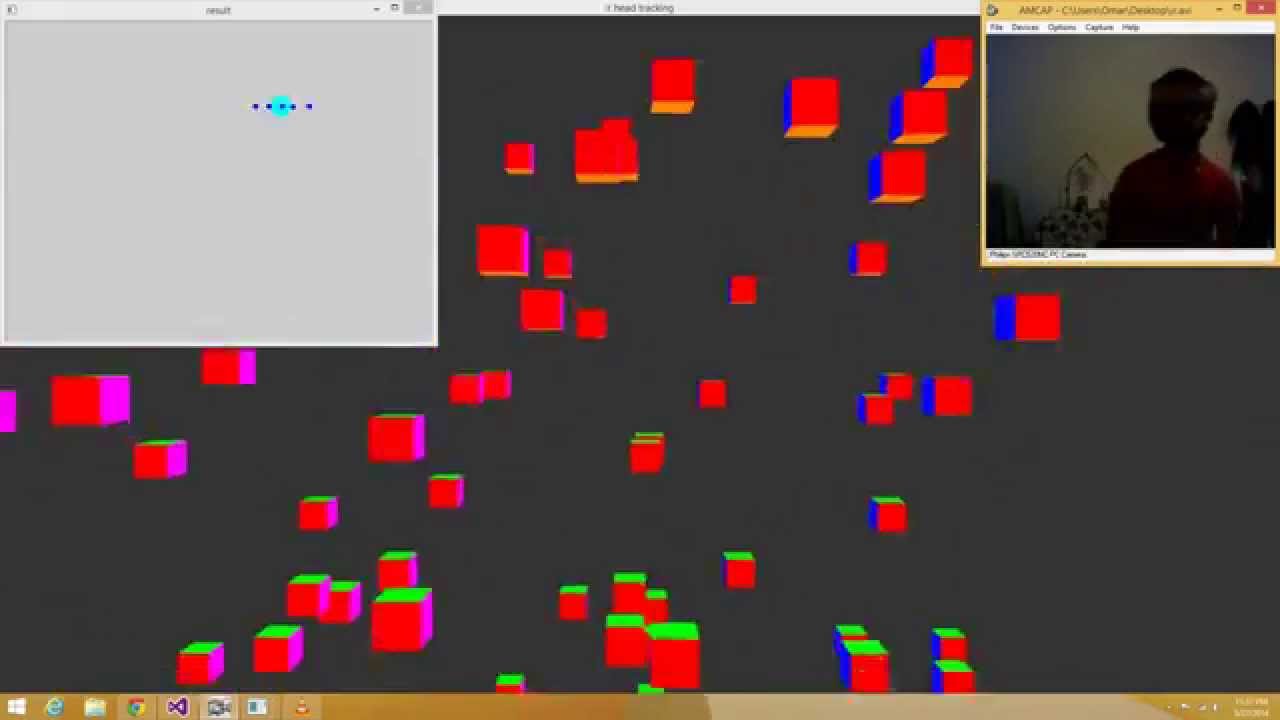Head tracking with infrared led array - YouTube