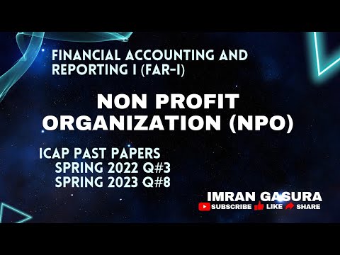Non profit Organization (NPO), ICAP Past Papers, Spring 2022 (Q3) and ...