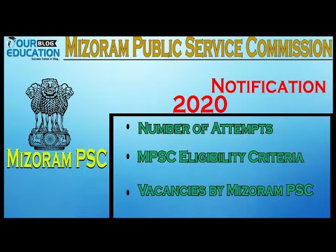 Mizoram Public Service Commission 2020||MPSC DETAILS - YouTube