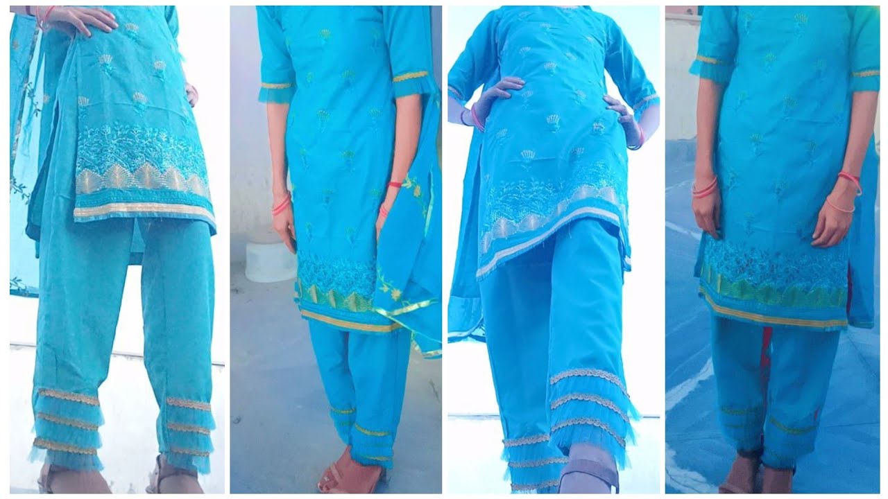 Ladies Straight Pant || Angle Cut Pant || Cutting And Stitching || New ...