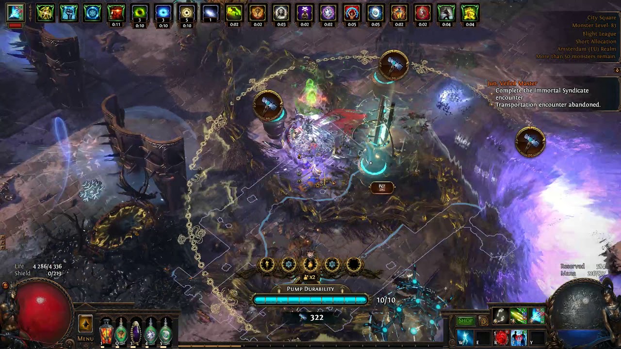 Path of Exile 3.8: Blight - Harbinger Sextant + 2x Boss Mod + City ...