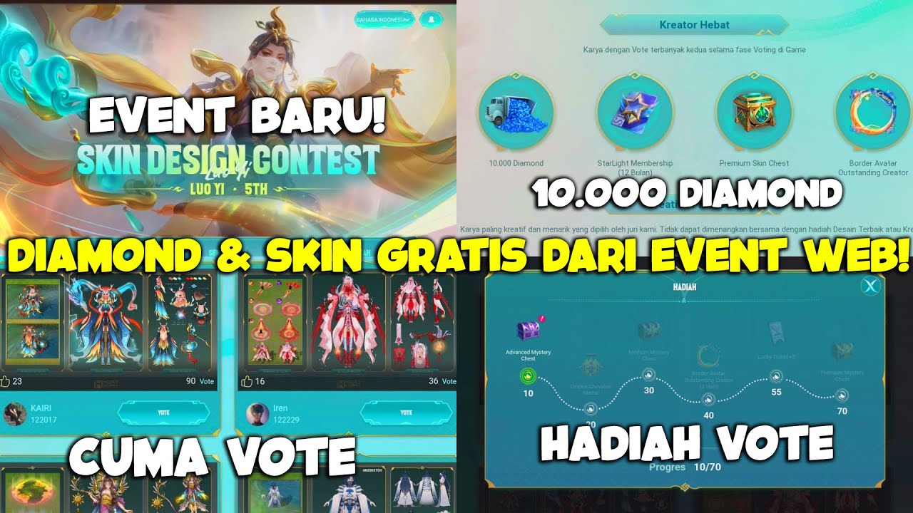 EVENT WEB BARU SKIN DESIGN CONTEST LUO YI, BISA DAPAT DIAMOND DAN SKIN ...