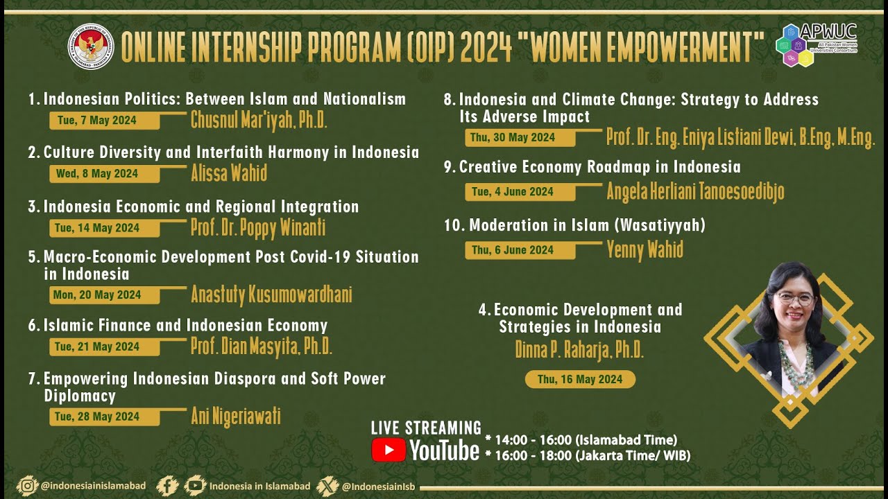OIP 2024 on "Economic Development and Strategies in Indonesia" by Dinna ...