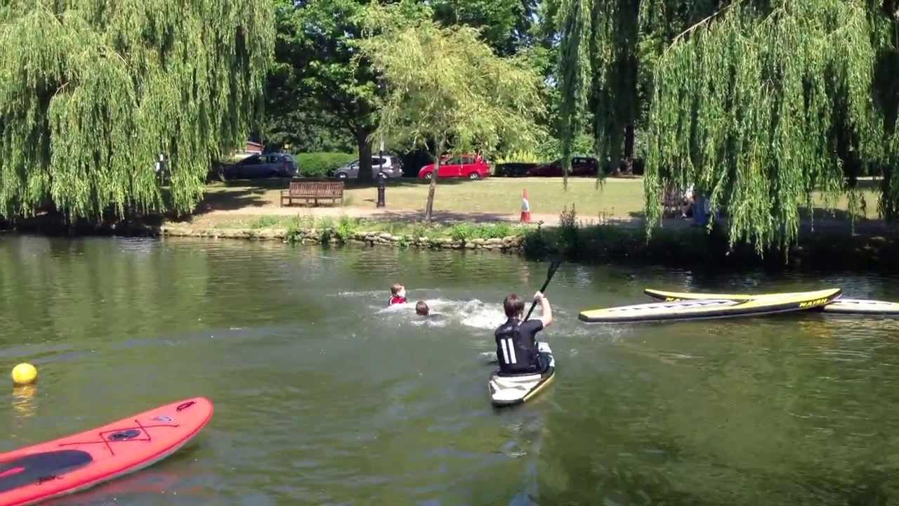 Paddle Board Wipe Out at Viking Kayak Club - YouTube