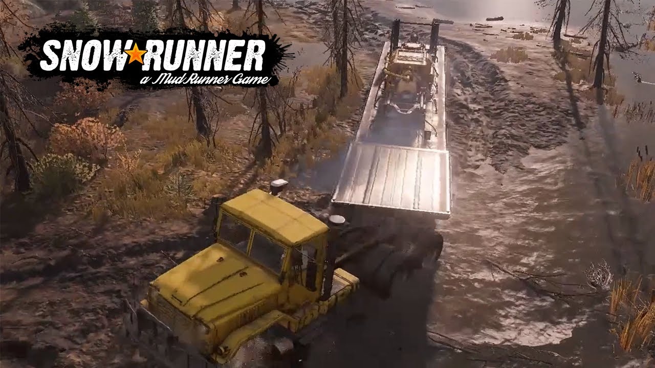Deliver oil rig to the Drilling site - Snow Runner Gameplay - YouTube